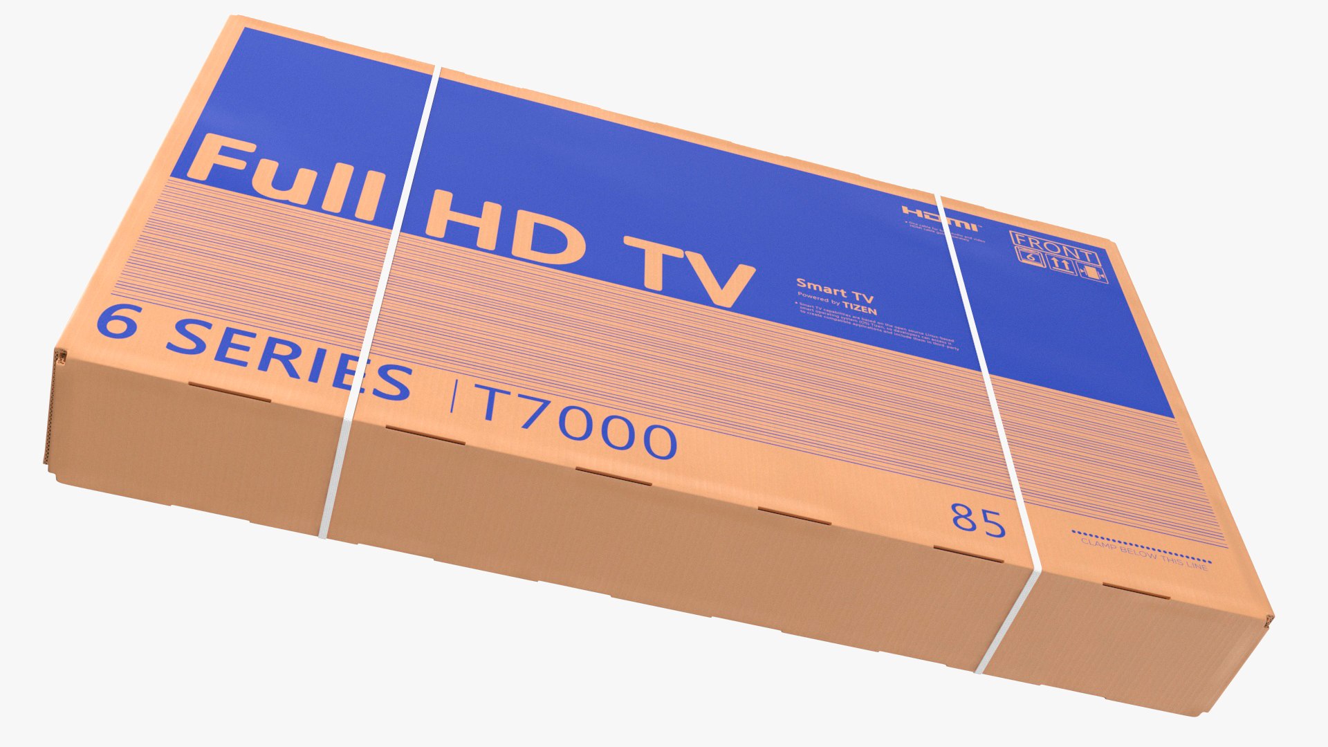 3D Cardboard Packaging Box 85 Inch TV model - TurboSquid 2127116