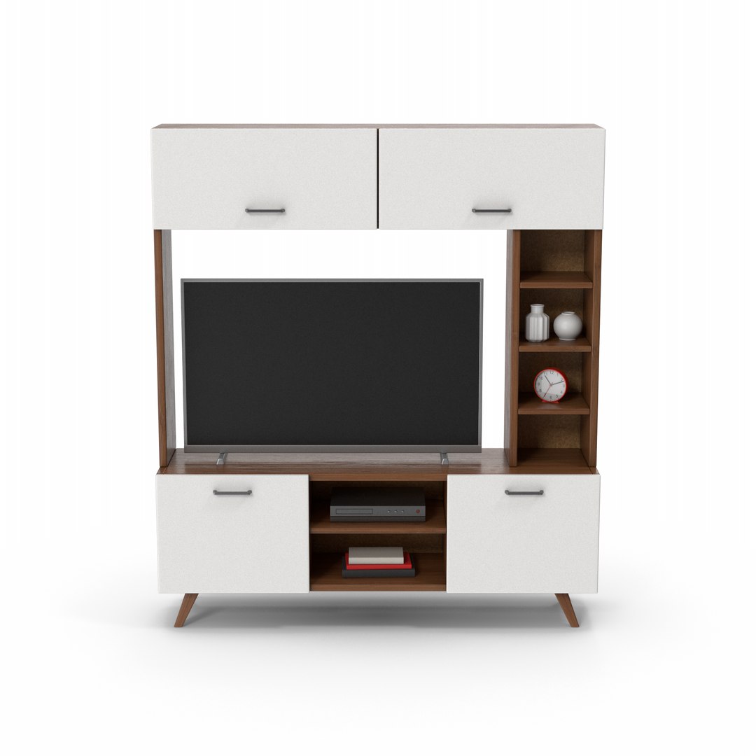 3D Model TV Stand Unit Set - TurboSquid 2055575