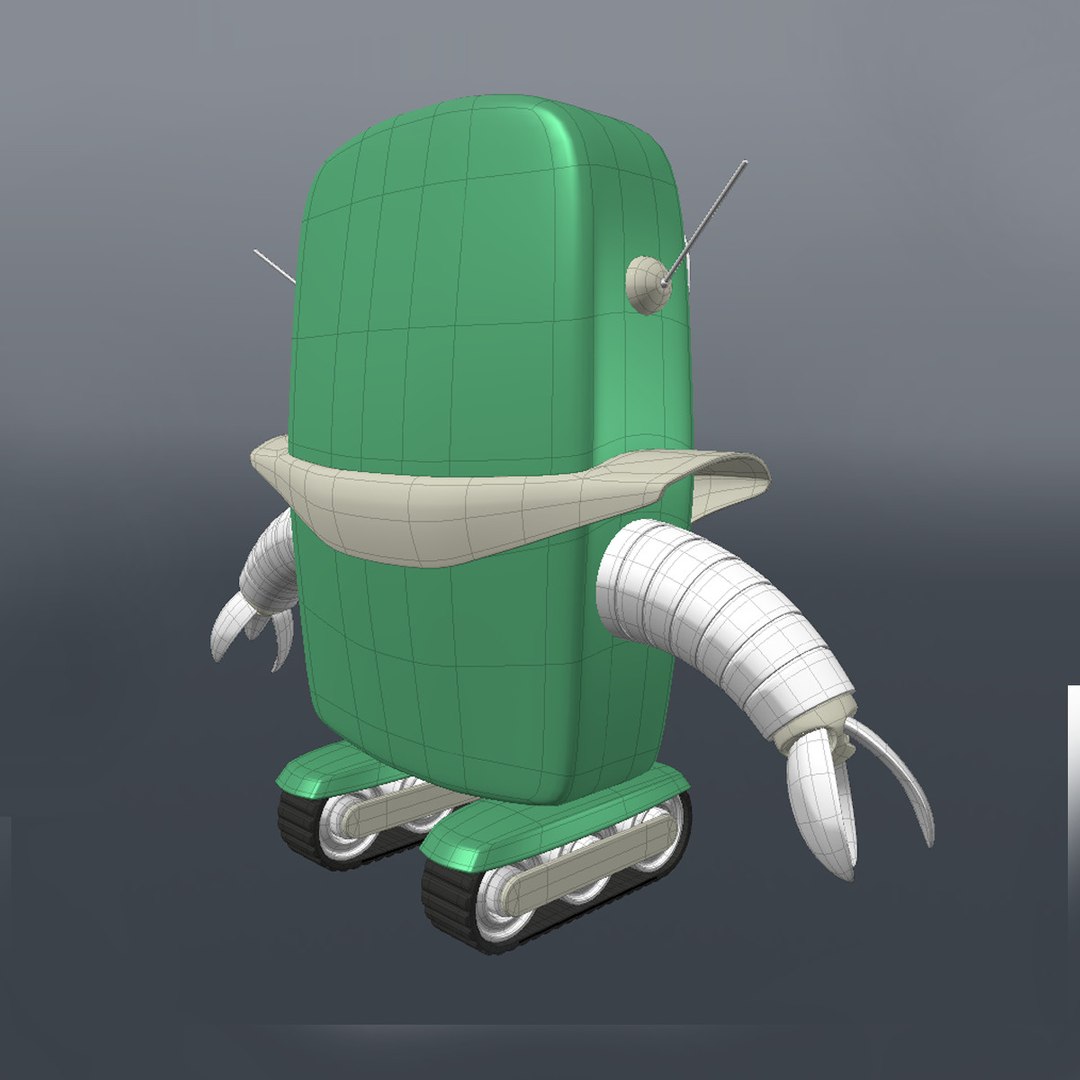 3d Cute Robot Tracks