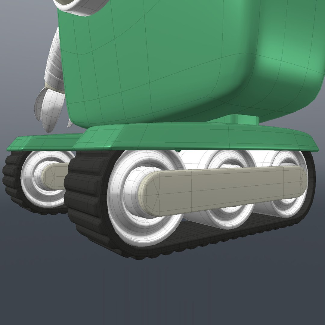 3d Cute Robot Tracks