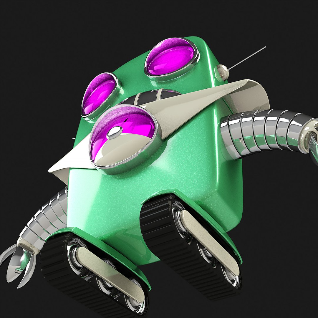 3d Cute Robot Tracks