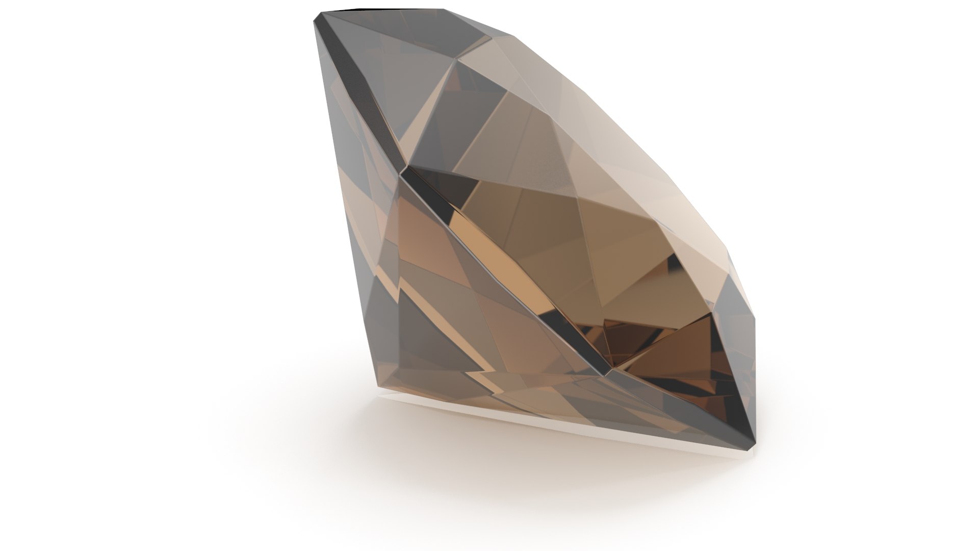 Single Cut Smokey Topaz 3D Model - TurboSquid 1837822