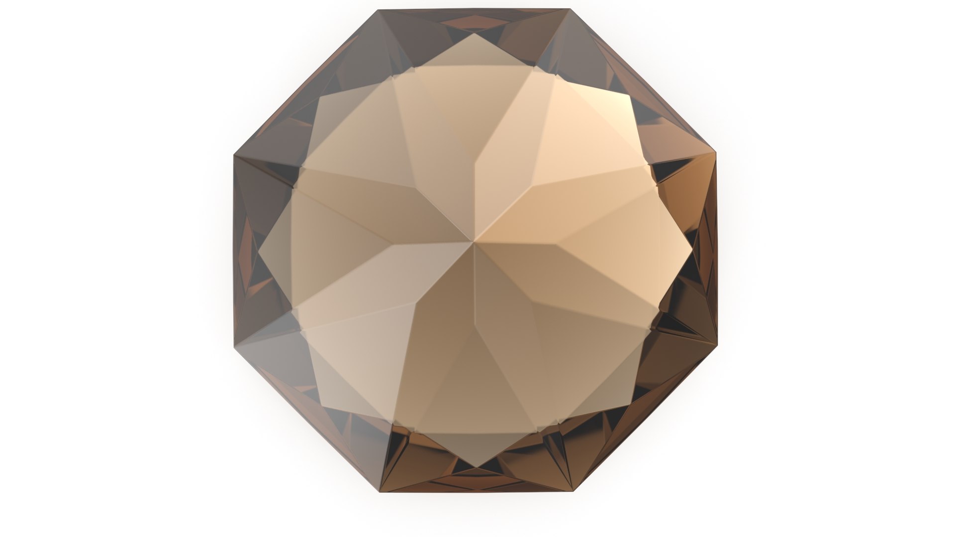 Single Cut Smokey Topaz 3D Model - TurboSquid 1837822