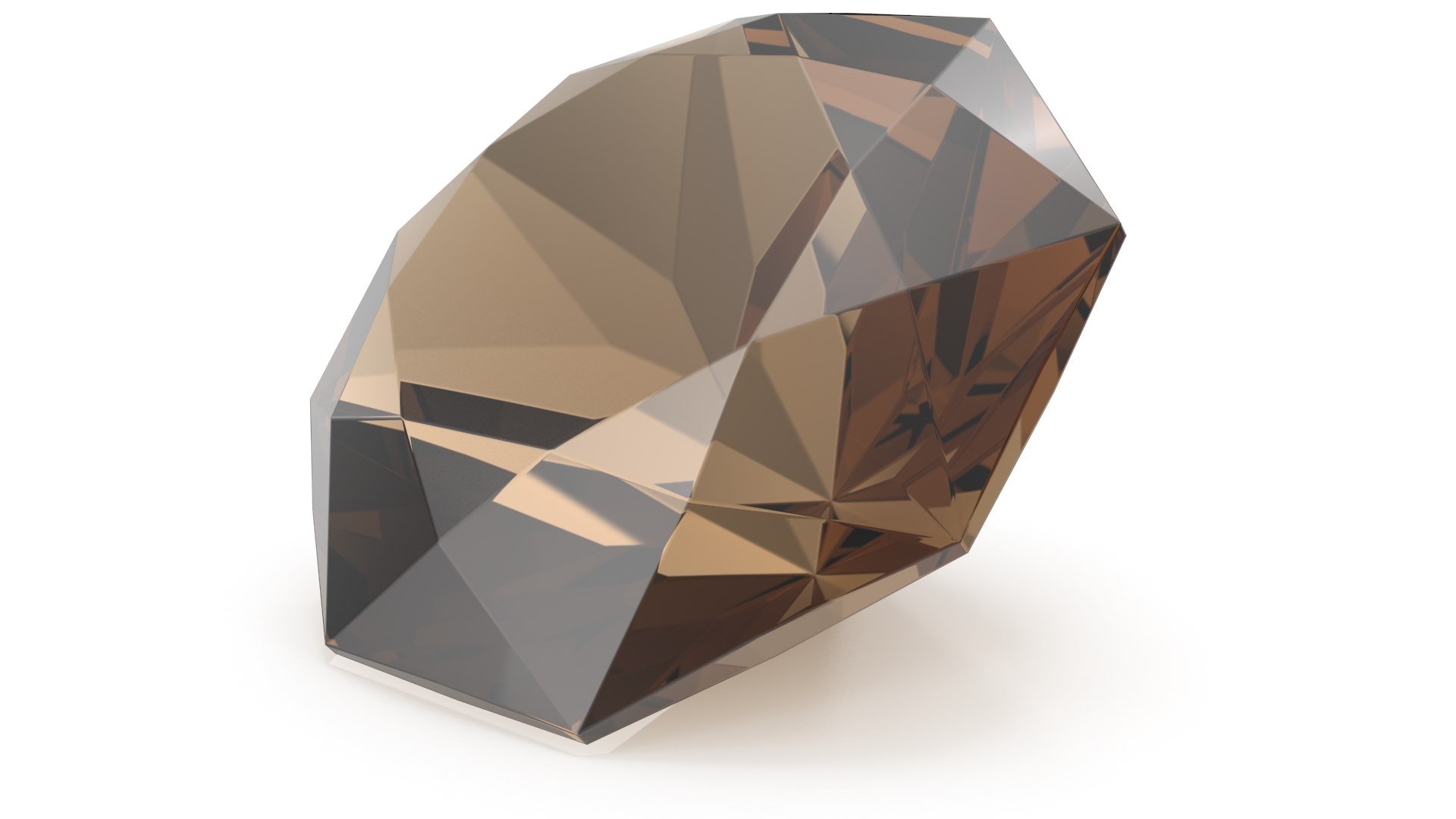 Single Cut Smokey Topaz 3D Model - TurboSquid 1837822