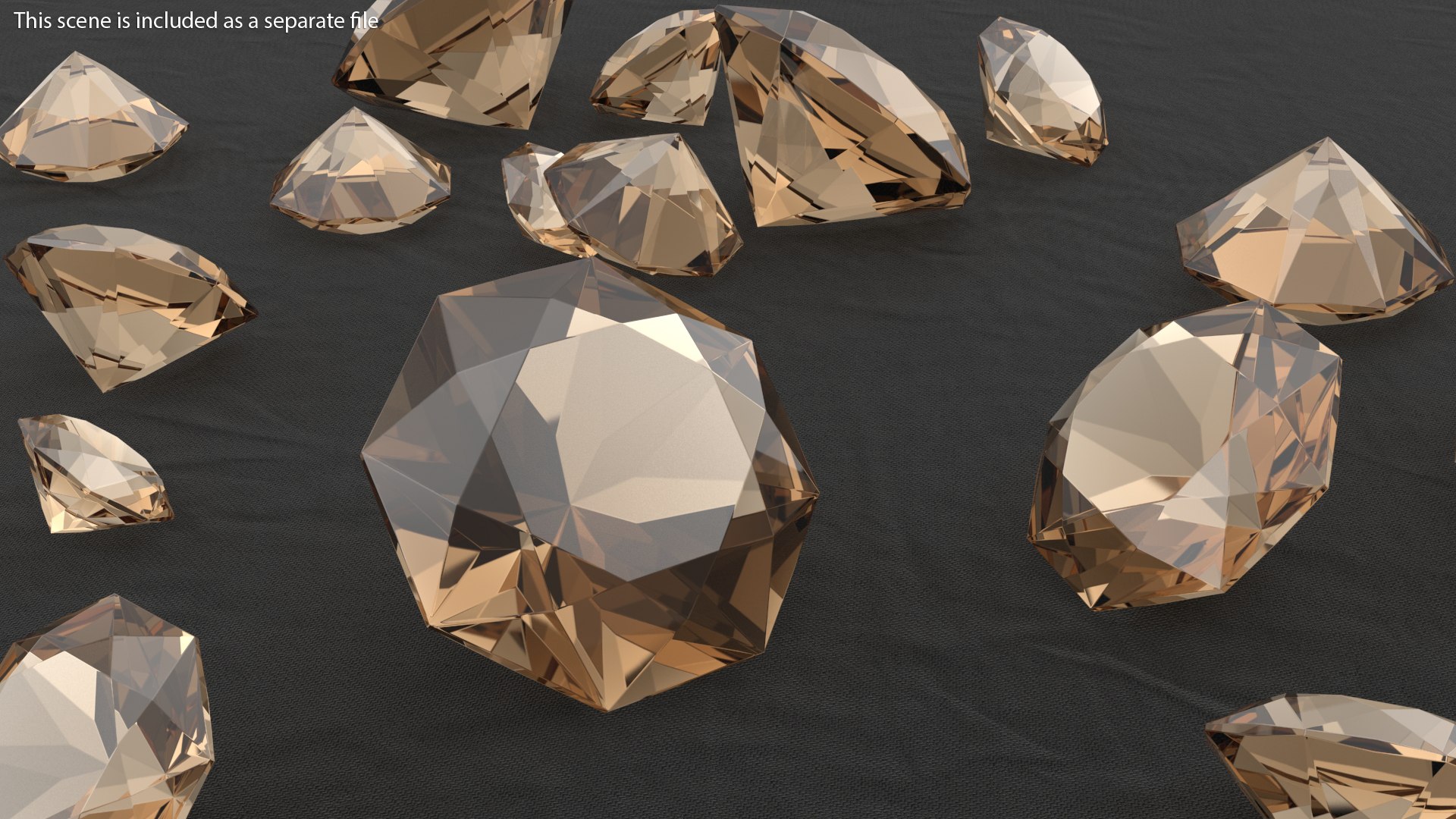 Single Cut Smokey Topaz 3D Model - TurboSquid 1837822