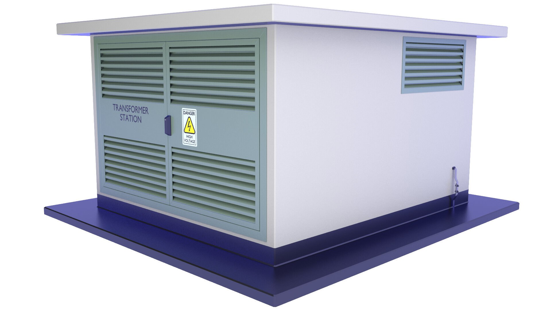 3D Concrete Transformer Substation Building 9 Model - TurboSquid 1980053