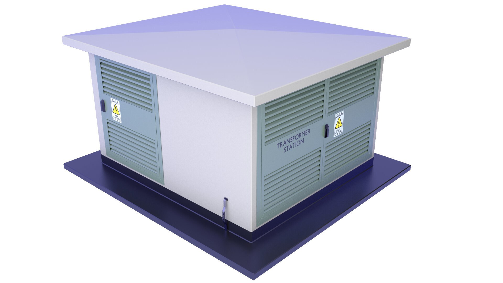 3D Concrete Transformer Substation Building 9 Model - TurboSquid 1980053