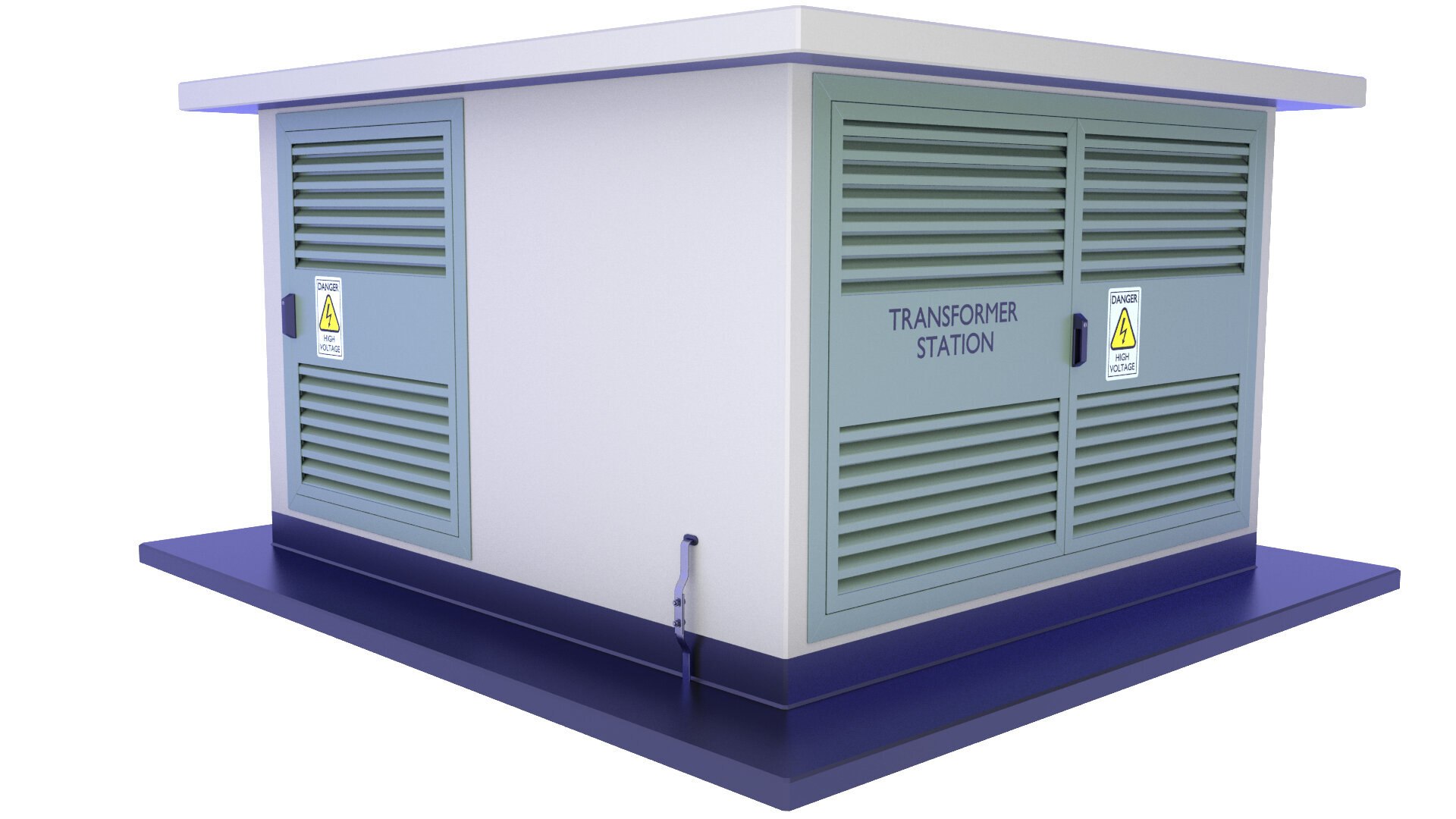 3D Concrete Transformer Substation Building 9 Model - TurboSquid 1980053