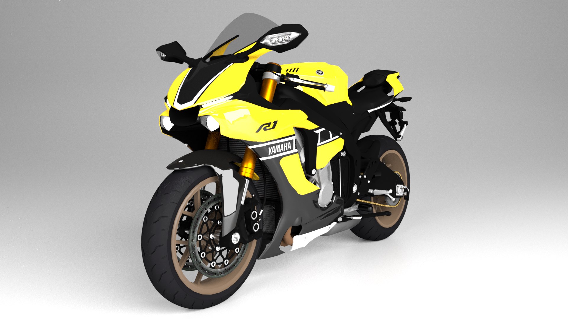 yamaha r1 yzf 3d model
