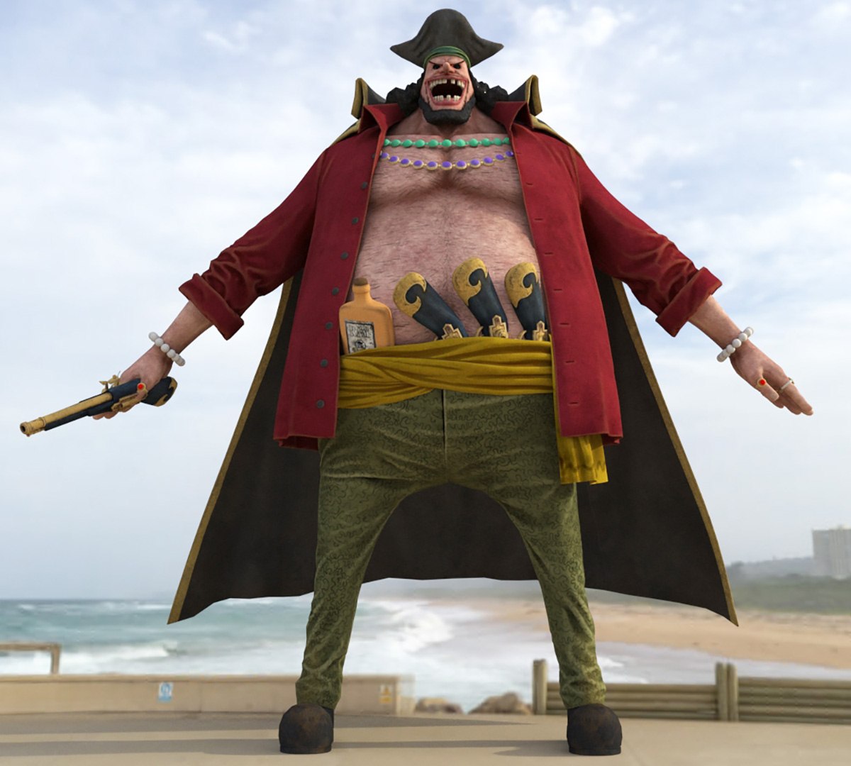 ONE PIECE - Blackbeard 3D - TurboSquid 2357880