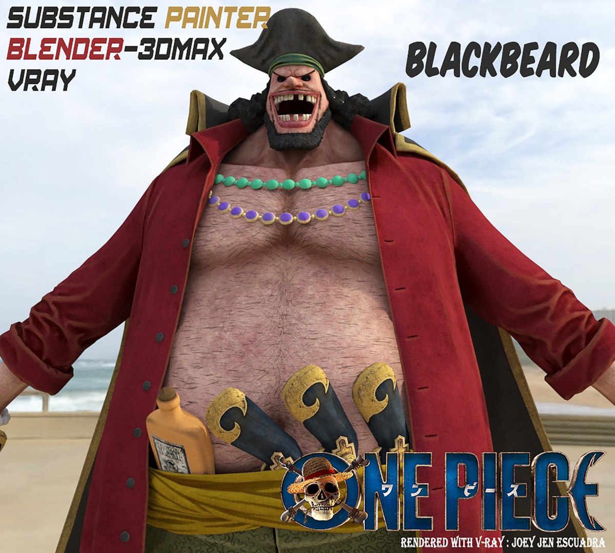 ONE PIECE - Blackbeard 3D - TurboSquid 2357880