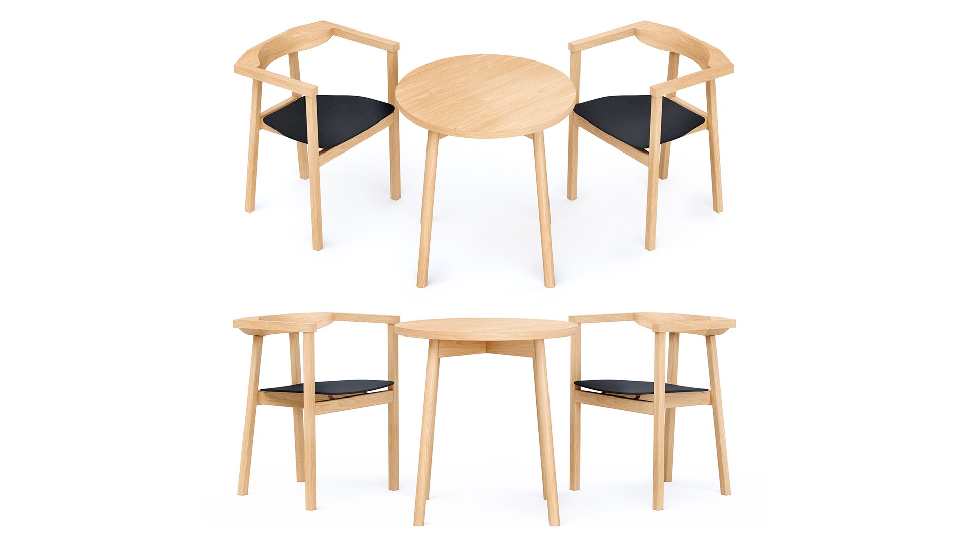 Nikari Upsala Chair And Skandi Round Table 3D Model - TurboSquid 1718733