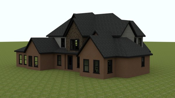 Free Simple House With Interior model - TurboSquid 1747451