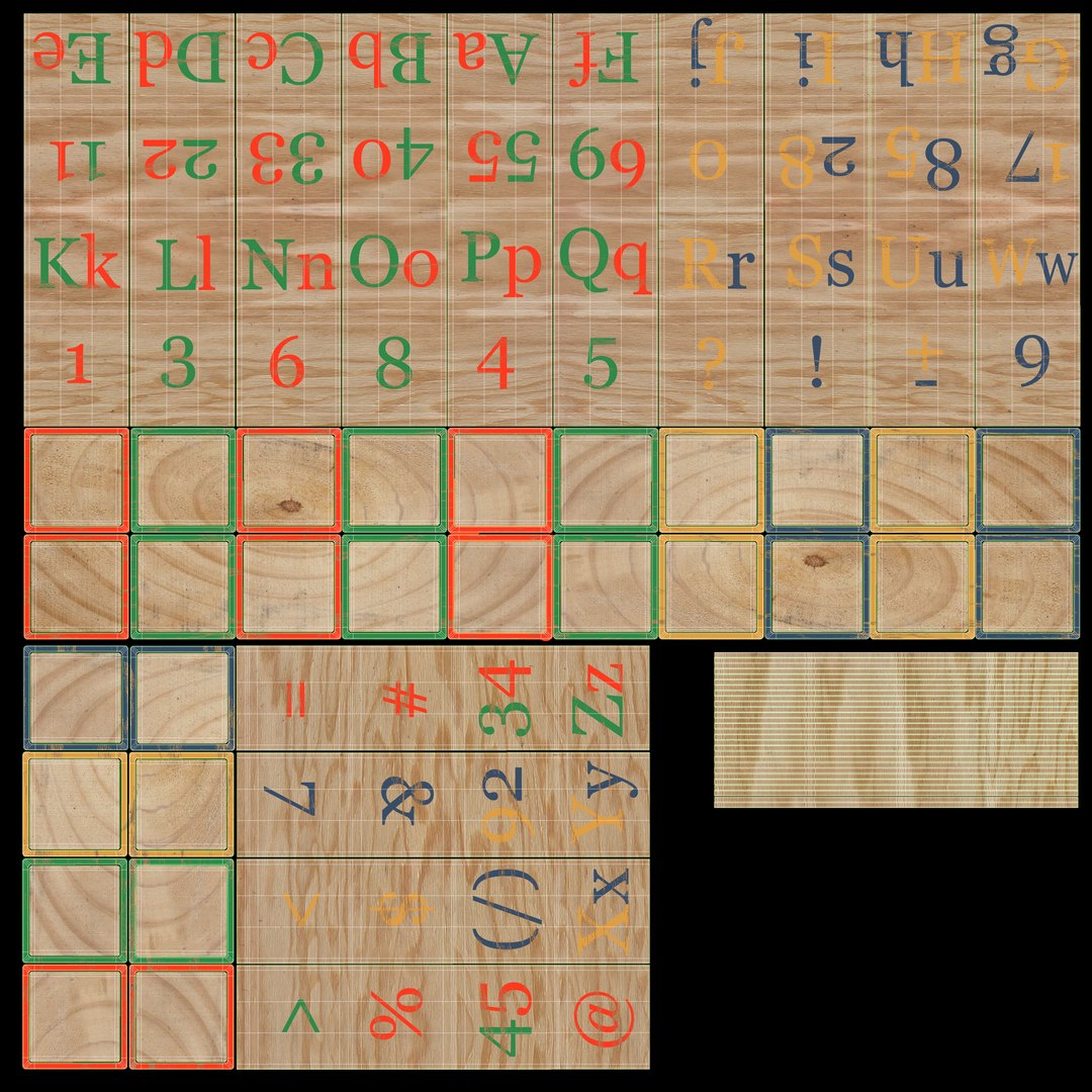 Alphabet Blocks 2 3D Model - TurboSquid 1413258