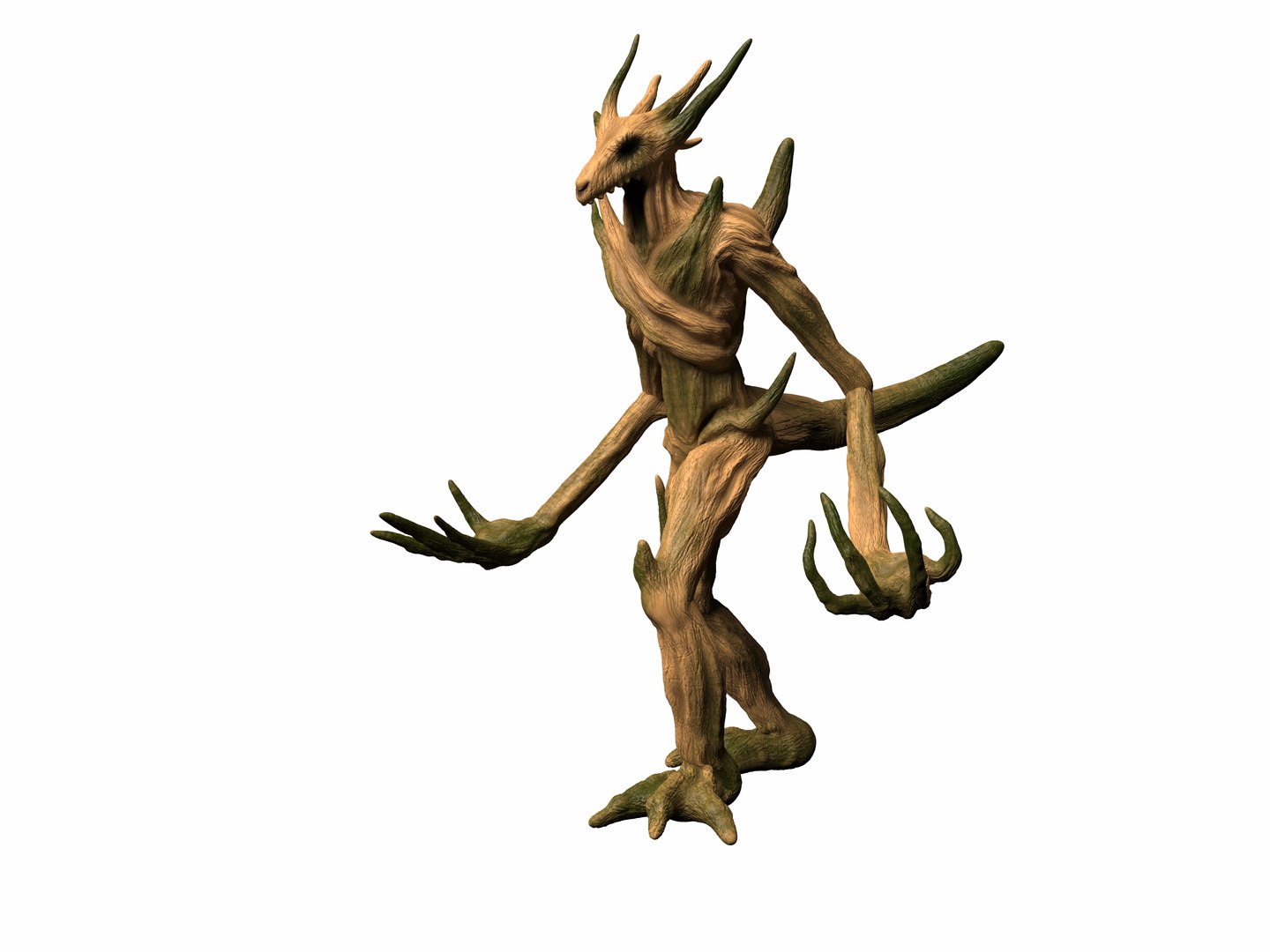3D Wooden Monster model - TurboSquid 1885013