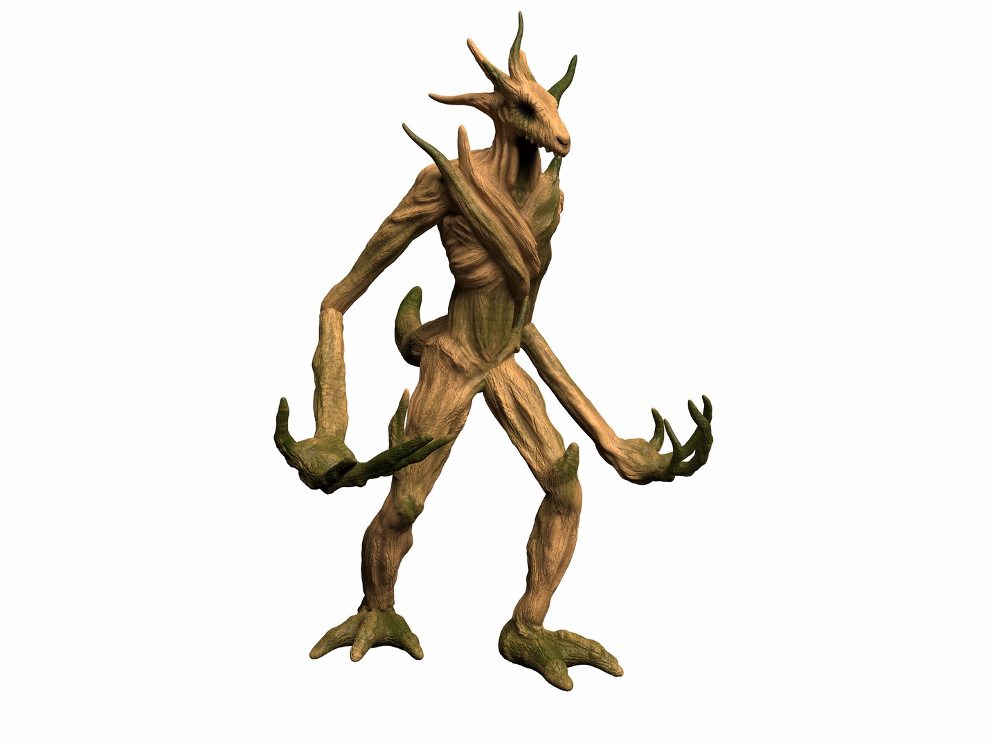 3D Wooden Monster model - TurboSquid 1885013