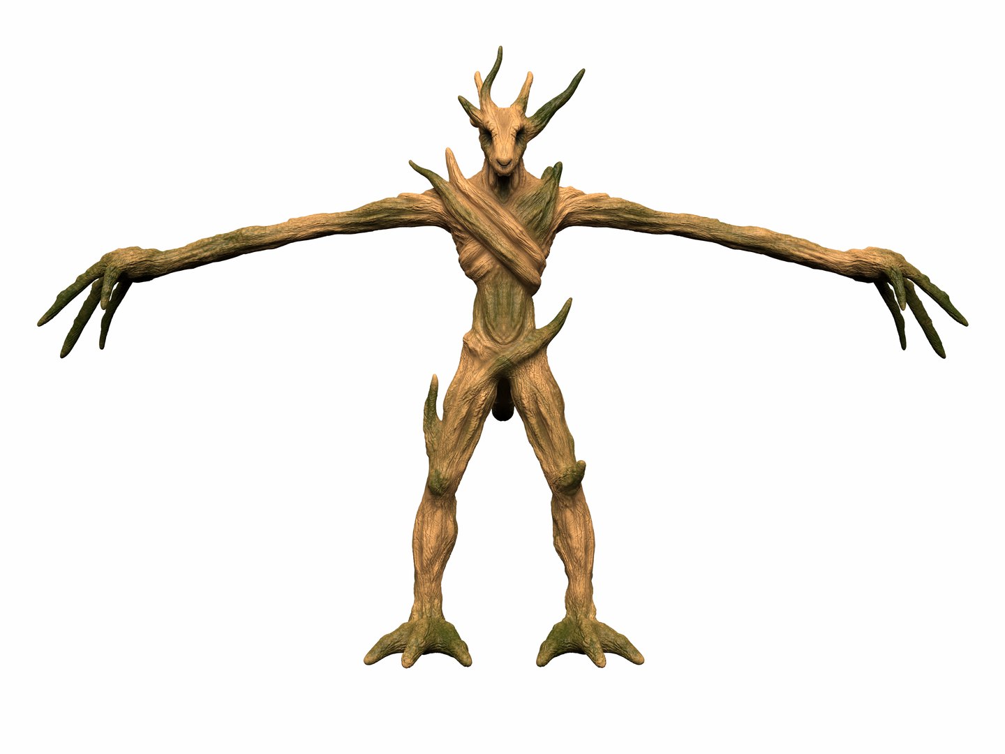 3D Wooden Monster model - TurboSquid 1885013