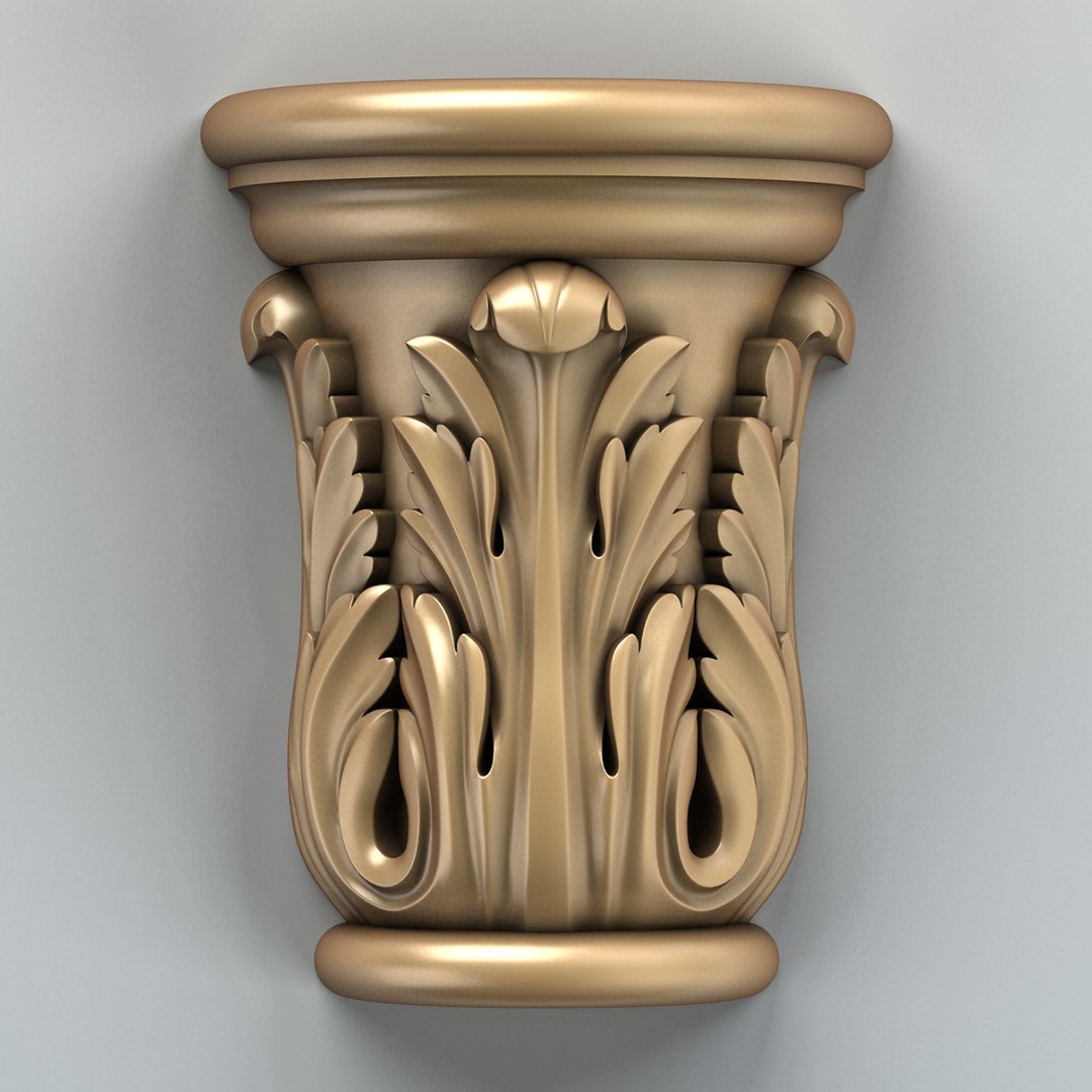 Carved Column Capital 3d Max
