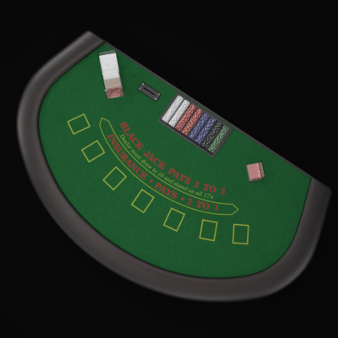 3d Black Jack Table