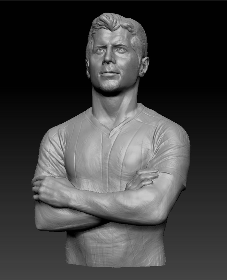 3d Soccer Bust