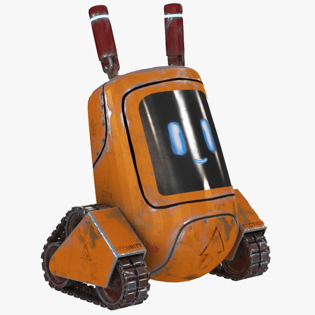 Mini Robot Orange Model - TurboSquid 1922611