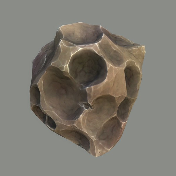 low-poly moon 3d model