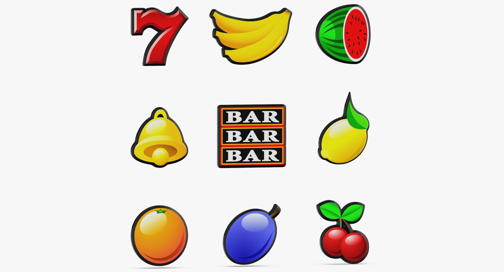 Video Slot Machine Symbols 3D - TurboSquid 1320665