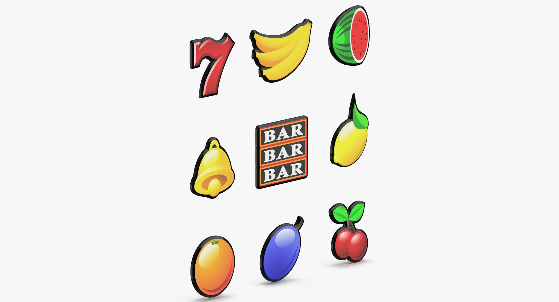 Video Slot Machine Symbols 3D - TurboSquid 1320665