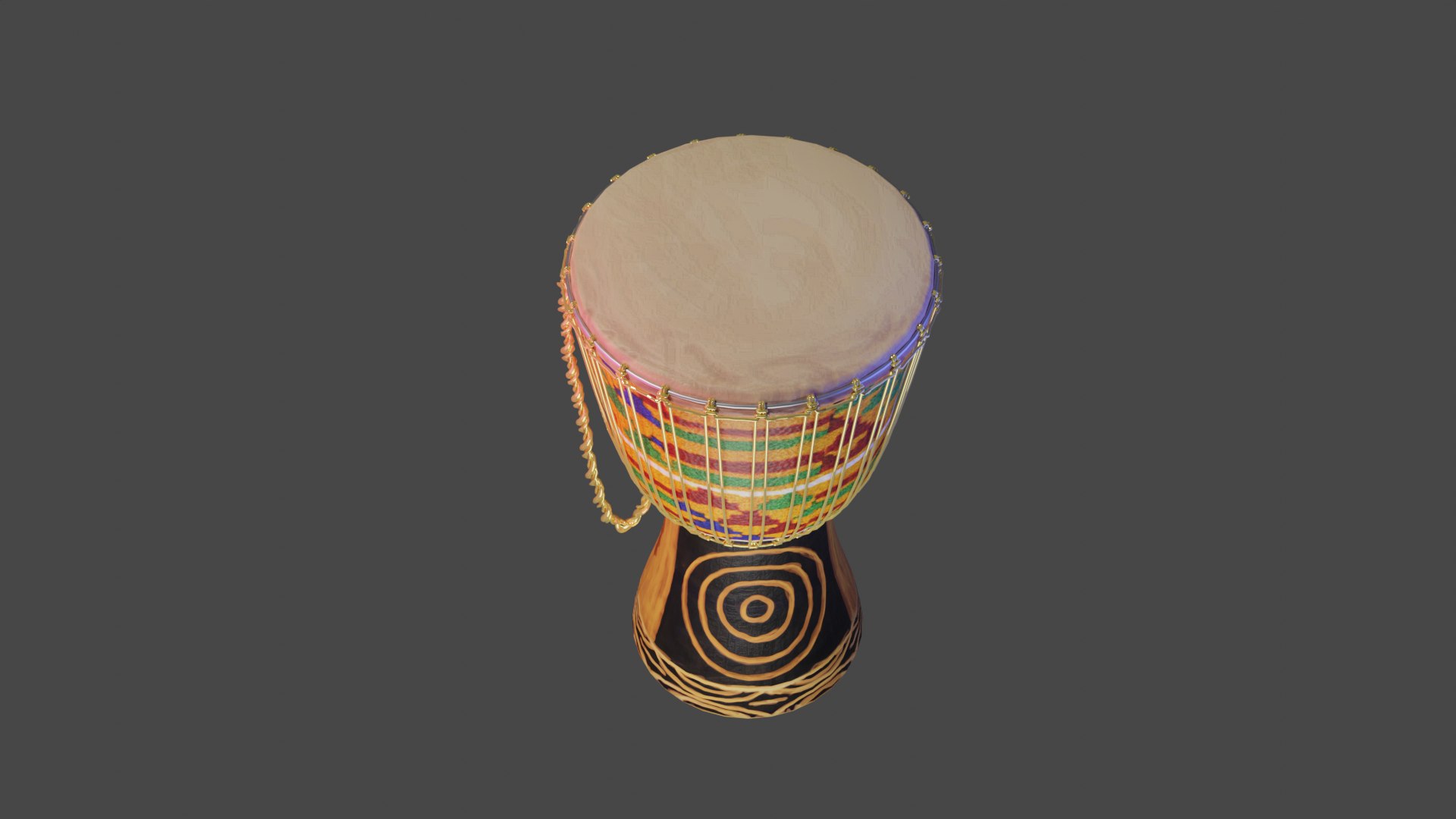 3D Traditional African Drum Model - TurboSquid 2146746