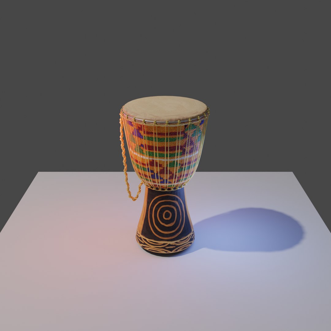 3D Traditional African Drum Model - TurboSquid 2146746