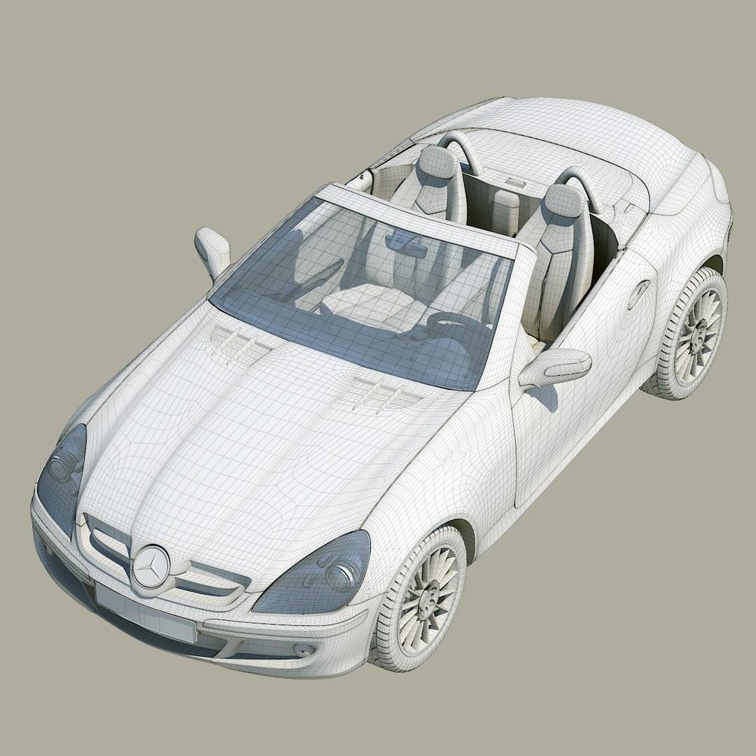 Mercedes Slk 2004 S 3d Model