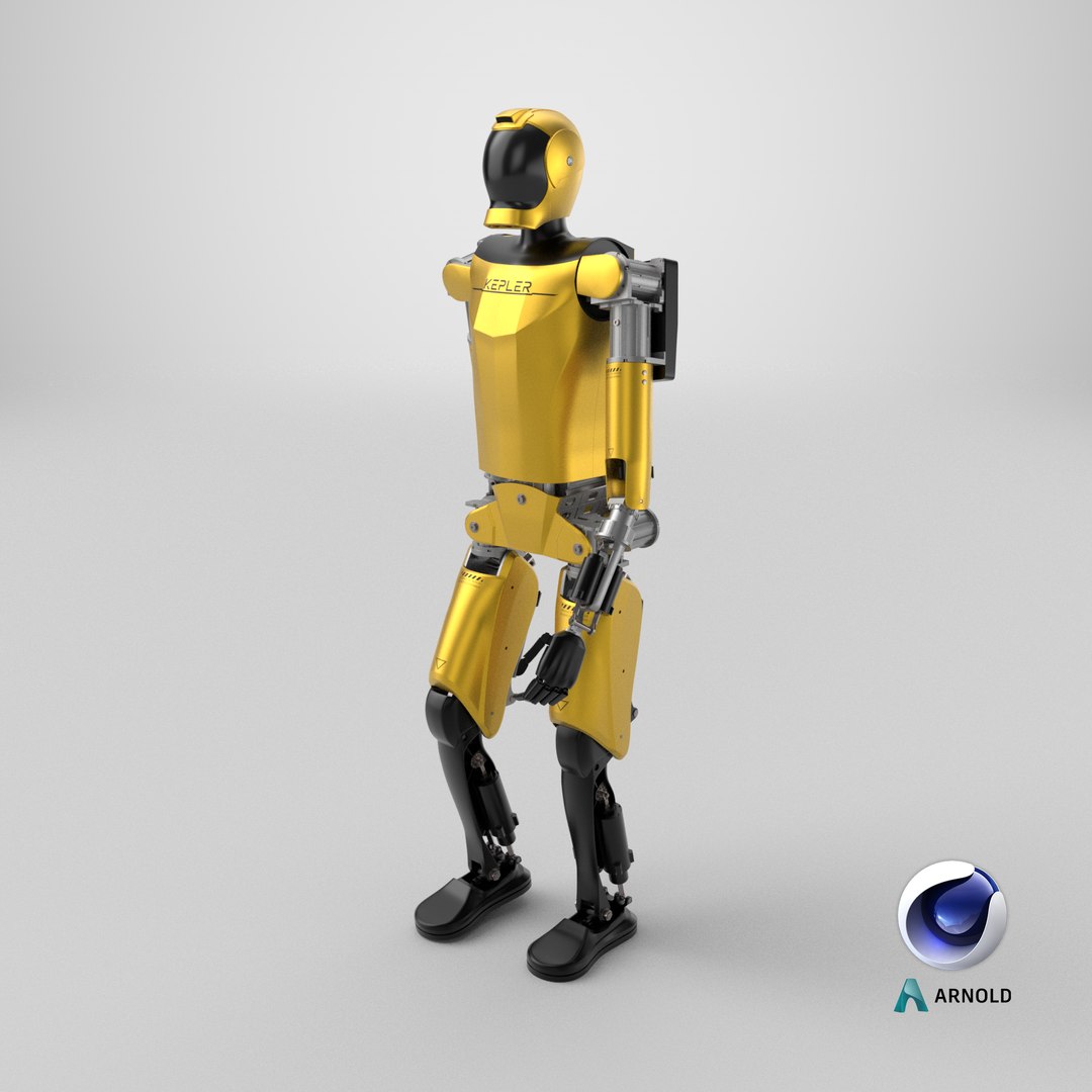 Humanoid Robot Kepler Walking Pose Yellow 3D Model - TurboSquid 2507320