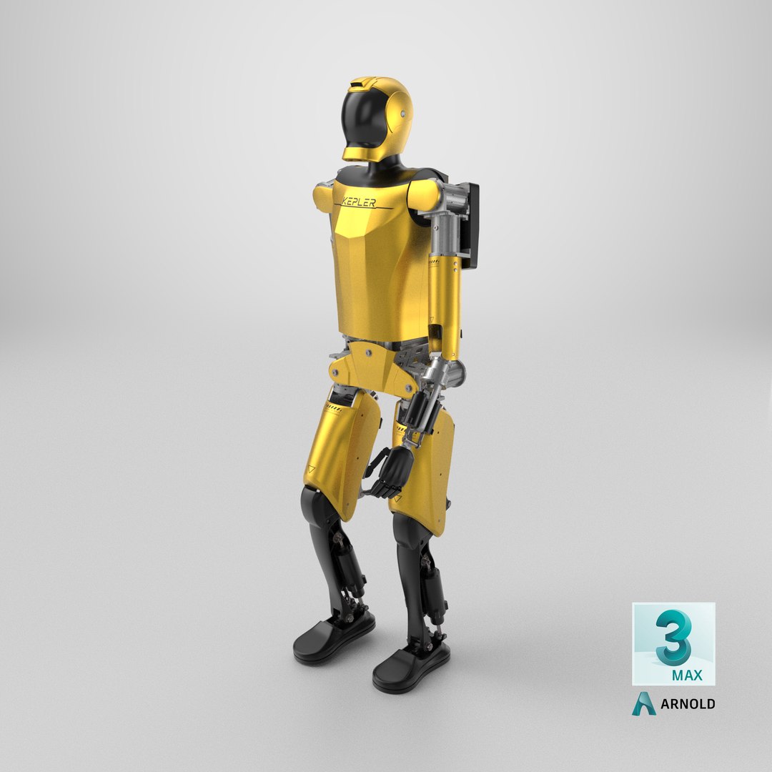 Humanoid Robot Kepler Walking Pose Yellow 3D Model - TurboSquid 2507320