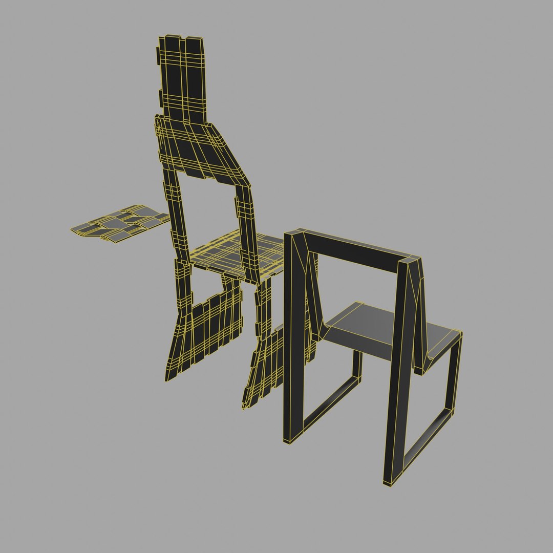 3D Model Few Simple Chairs And Tile - TurboSquid 2257750