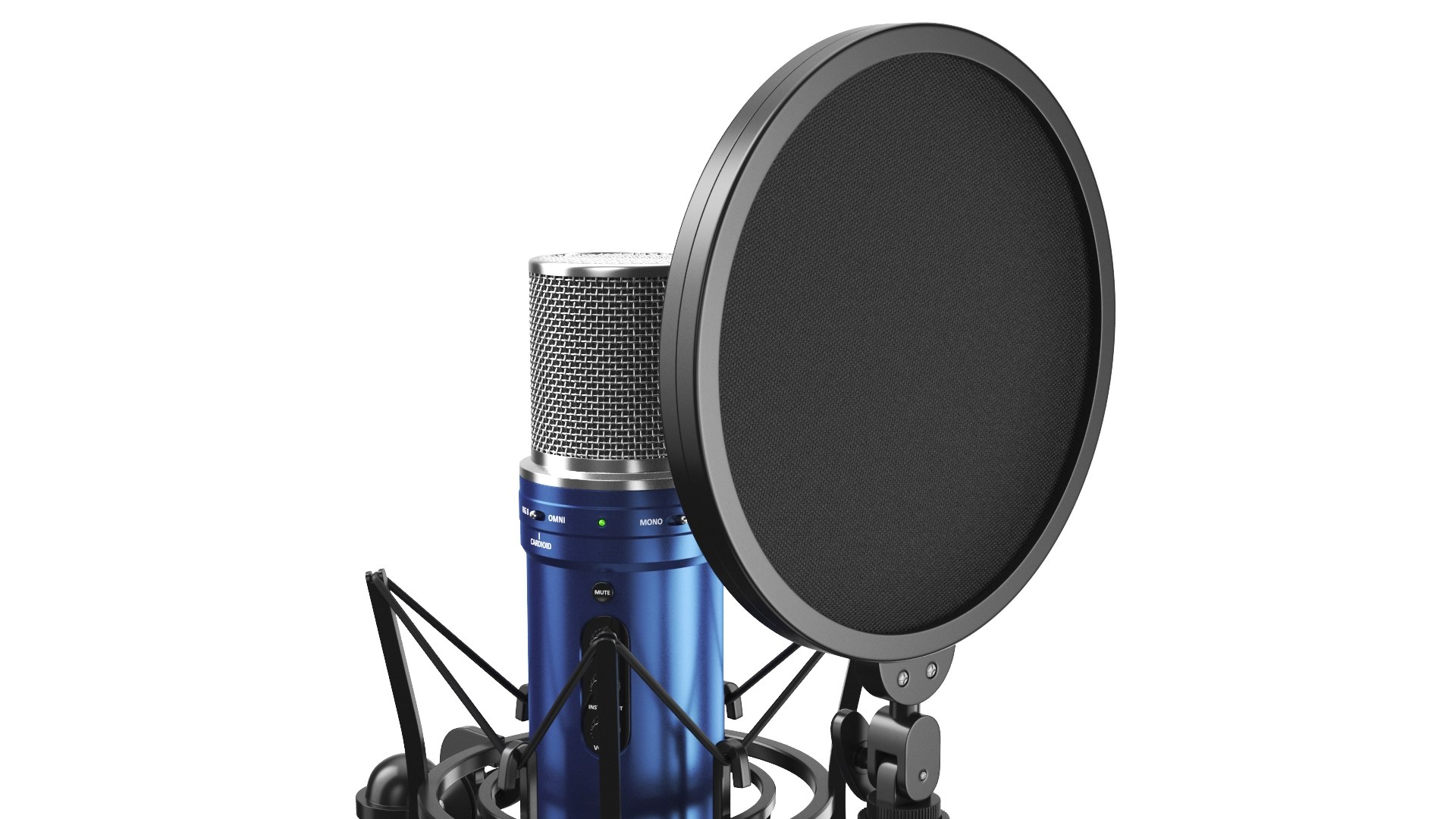 3D model Condenser Microphone With Tripod - TurboSquid 1820814