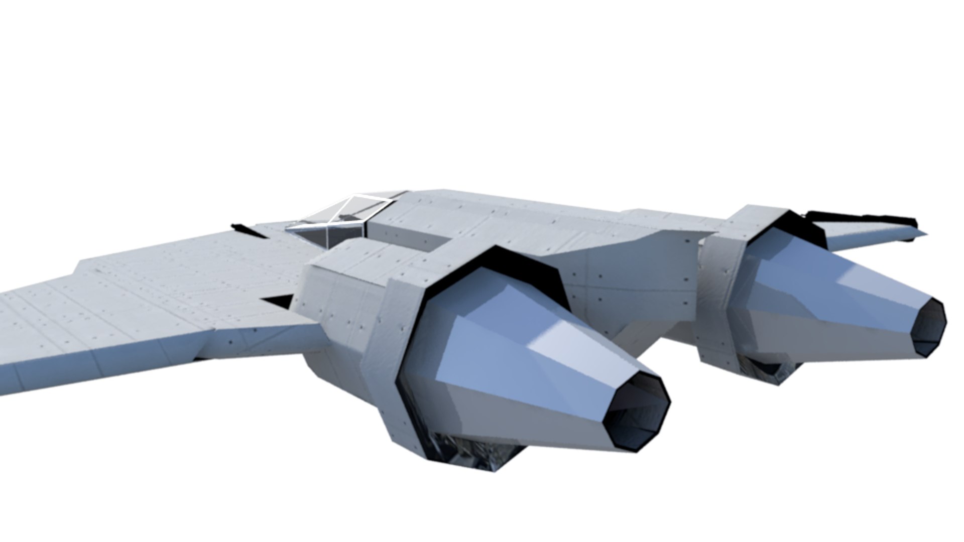 3d Low-poly Spaceship Model