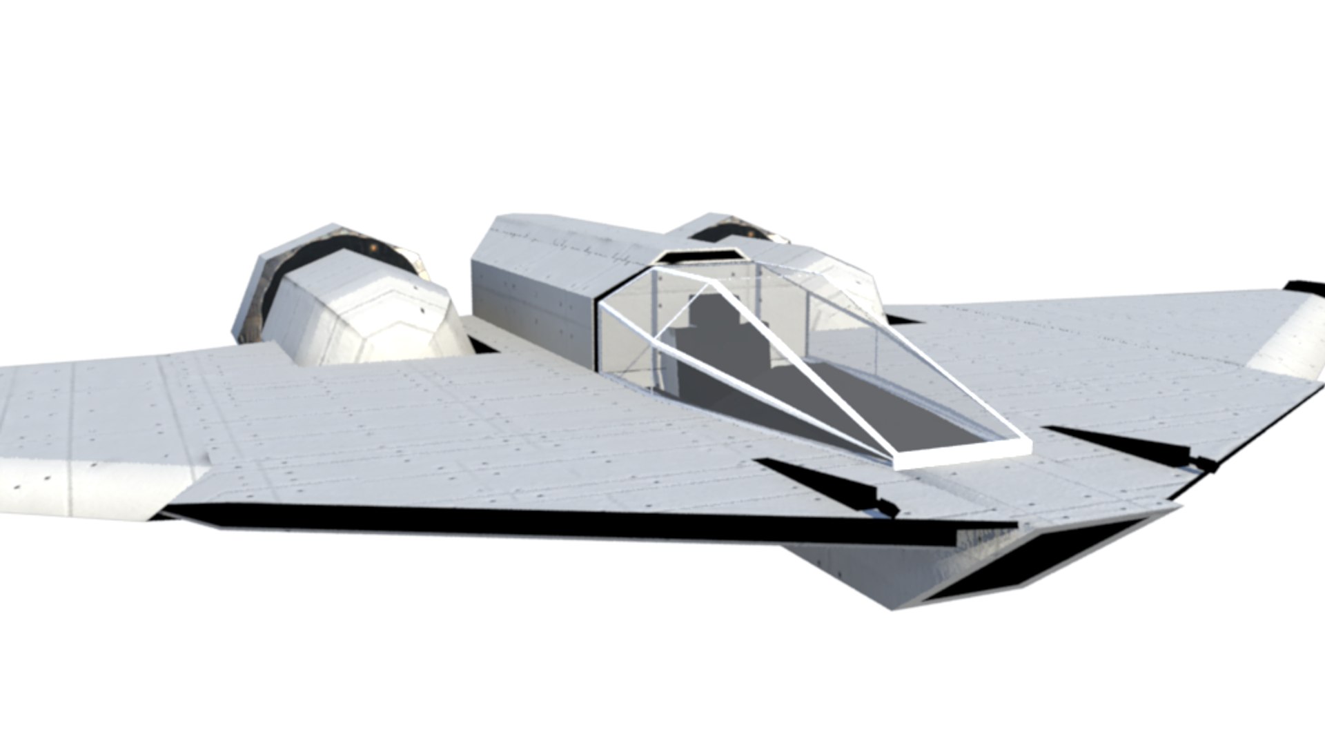 3d Low-poly Spaceship Model