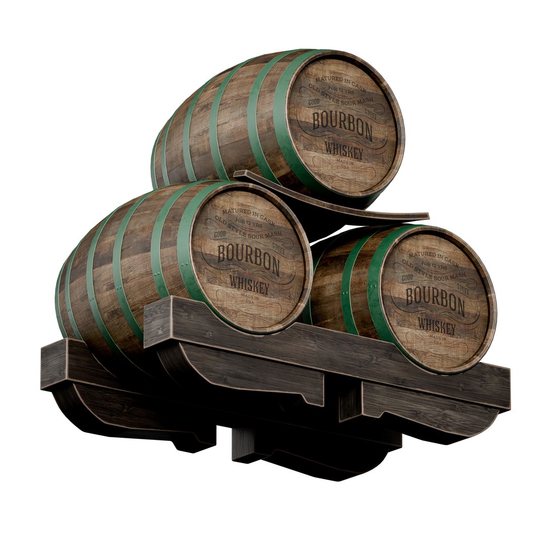 3D Wooden Barrels Model - TurboSquid 2184556