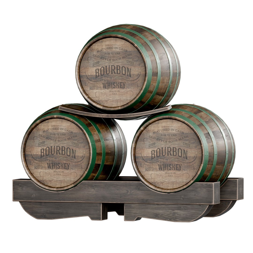 3D Wooden Barrels Model - TurboSquid 2184556