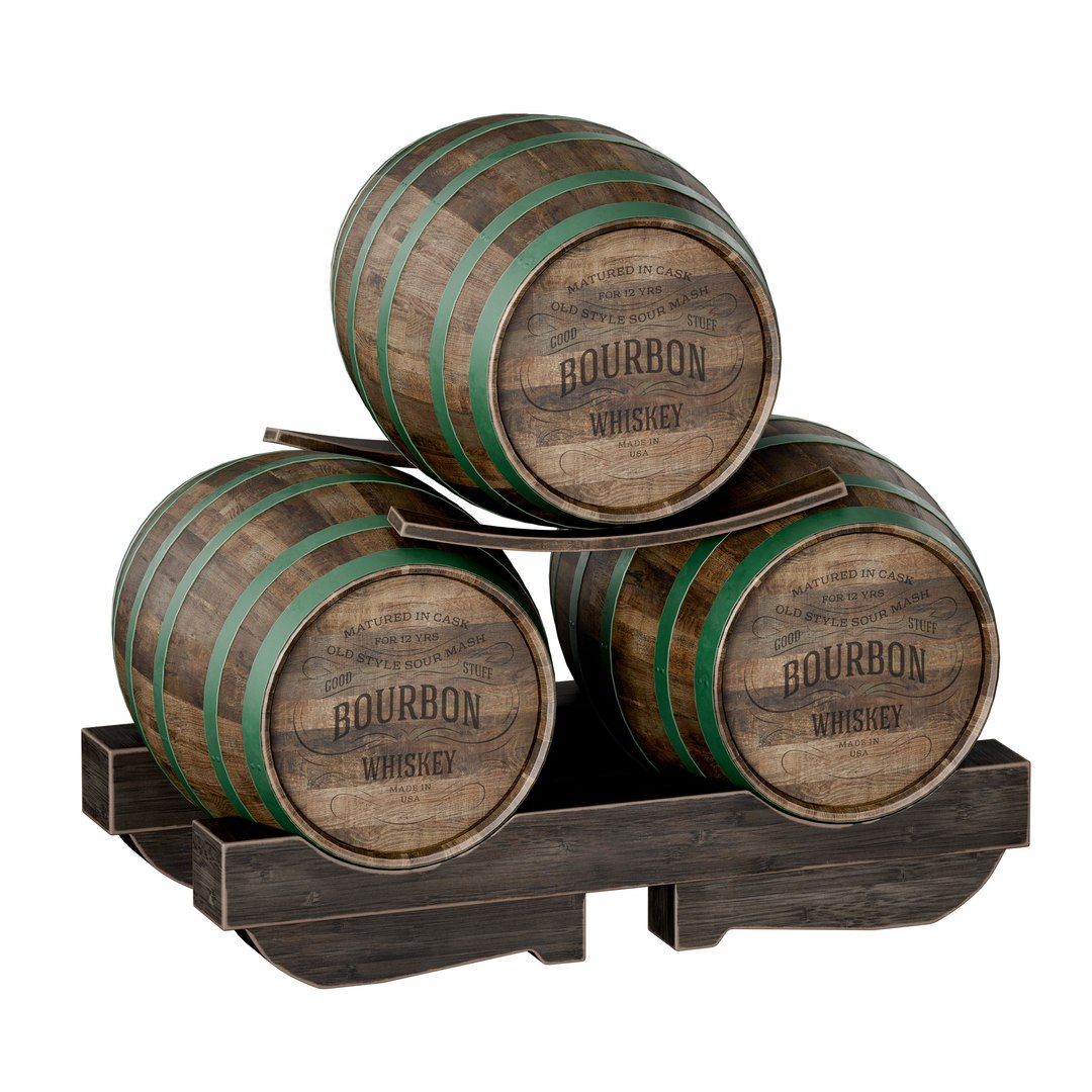 3D Wooden Barrels Model - TurboSquid 2184556