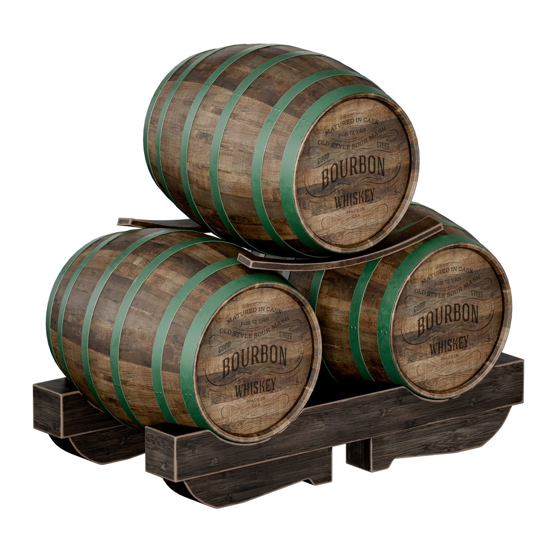 3D Wooden Barrels Model - TurboSquid 2184556