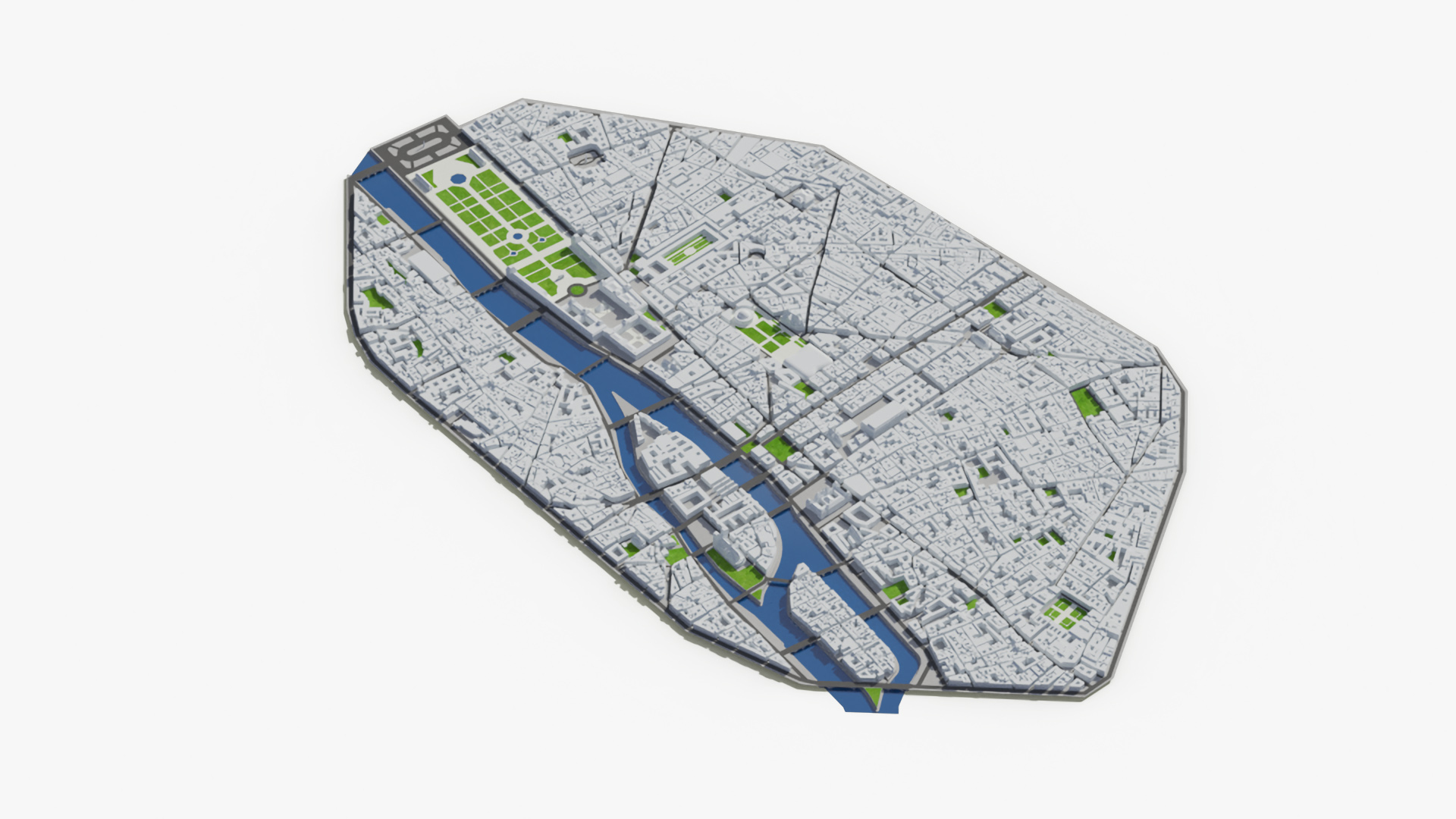 Paris City Block Layout Model - TurboSquid 2402523