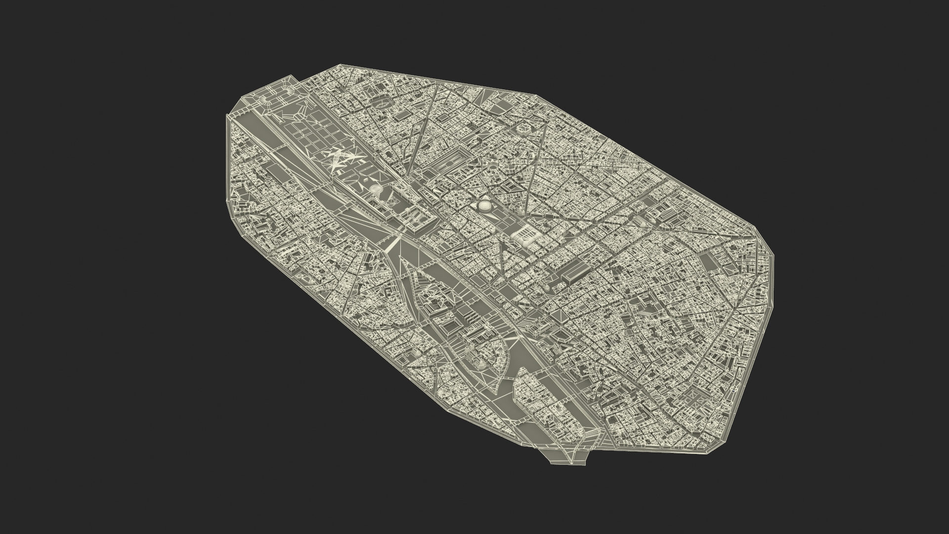 Paris City Block Layout Model - TurboSquid 2402523