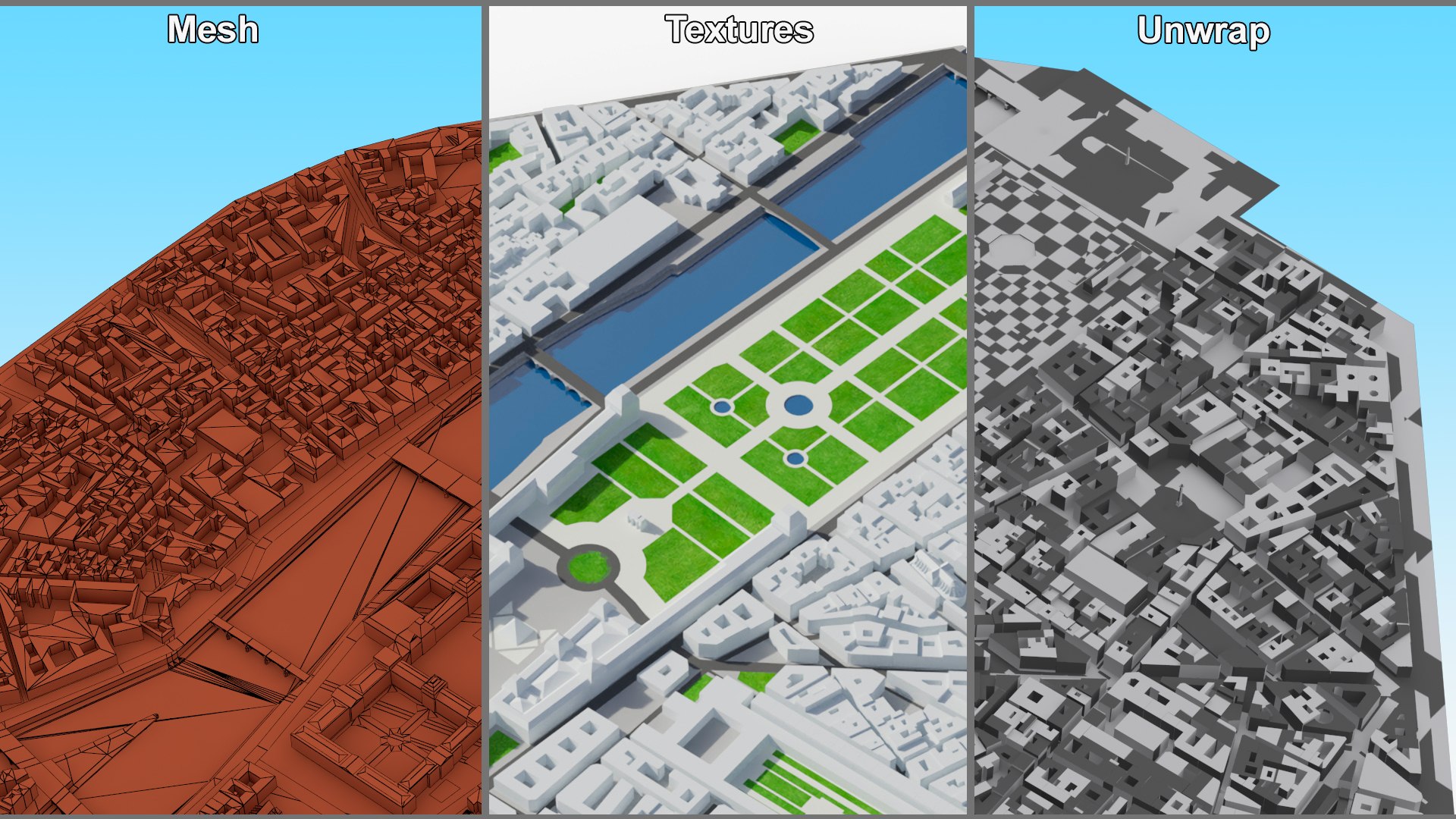 Paris City Block Layout Model - TurboSquid 2402523