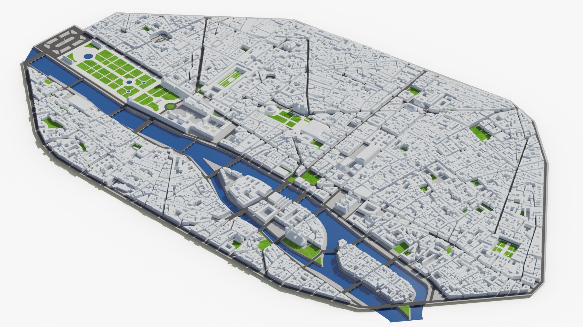 Paris City Block Layout Model - TurboSquid 2402523