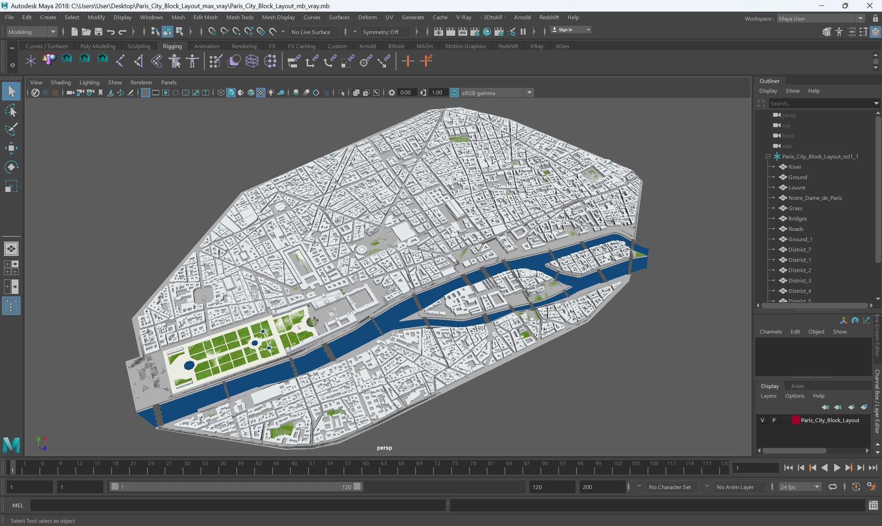 Paris City Block Layout Model - TurboSquid 2402523