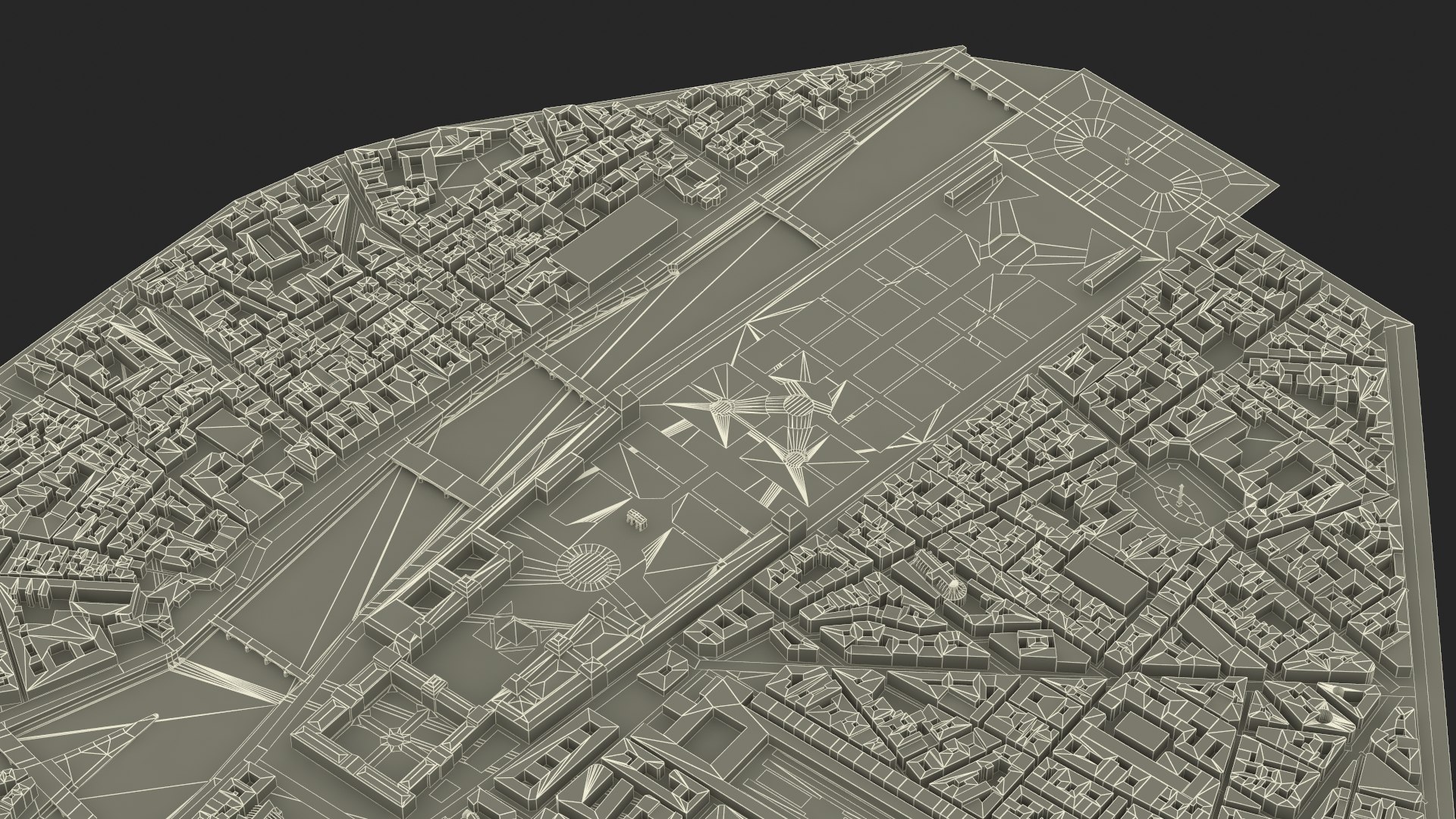Paris City Block Layout Model - TurboSquid 2402523