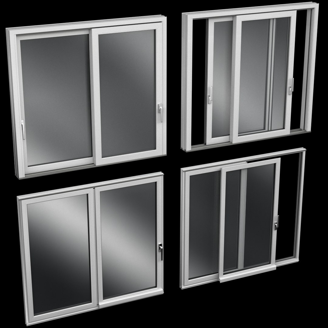 Sliding Stained Glass Aluminum Windows 3D 모델 - TurboSquid 1894554