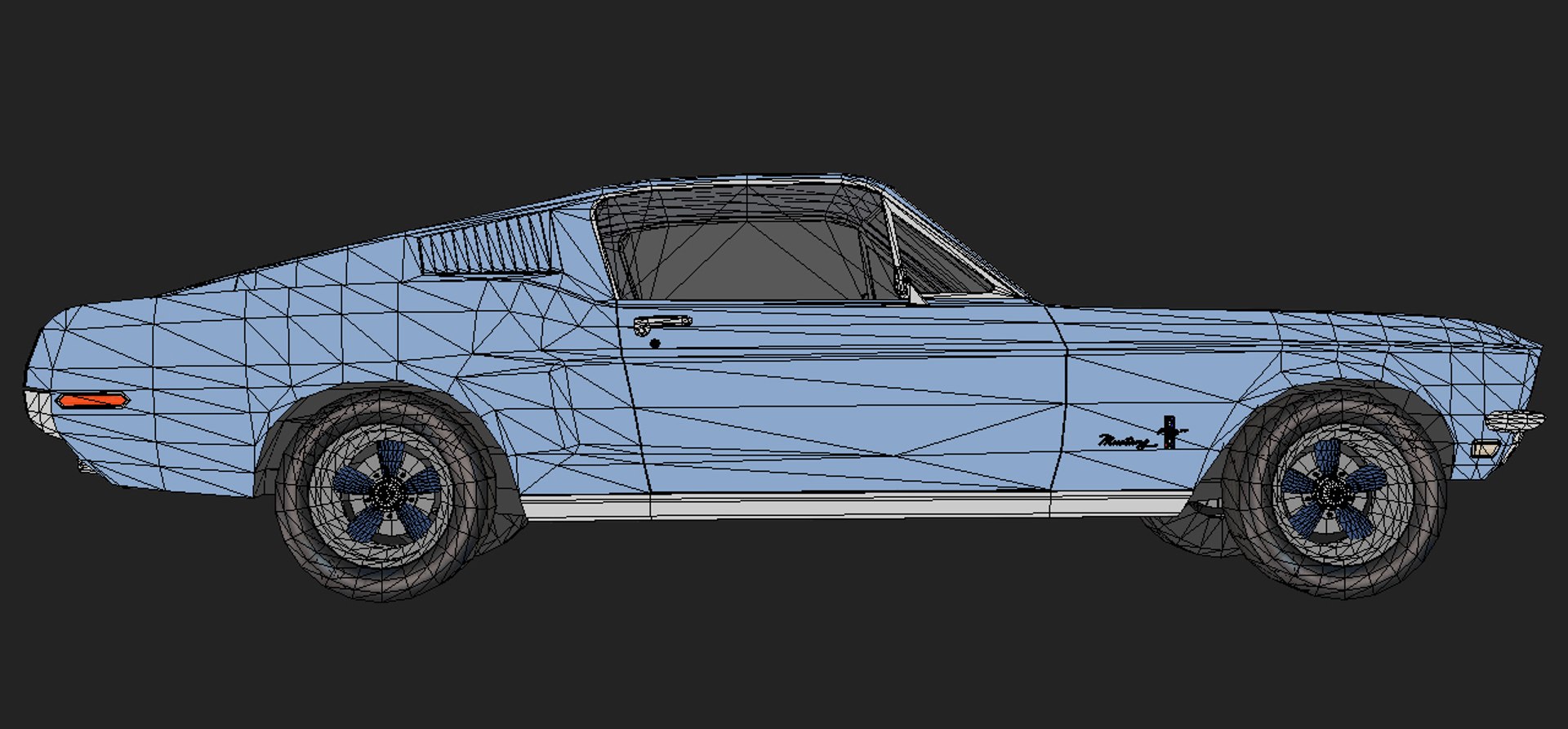 Ford Mustang 1968 - Low Poly Model - TurboSquid 1776629