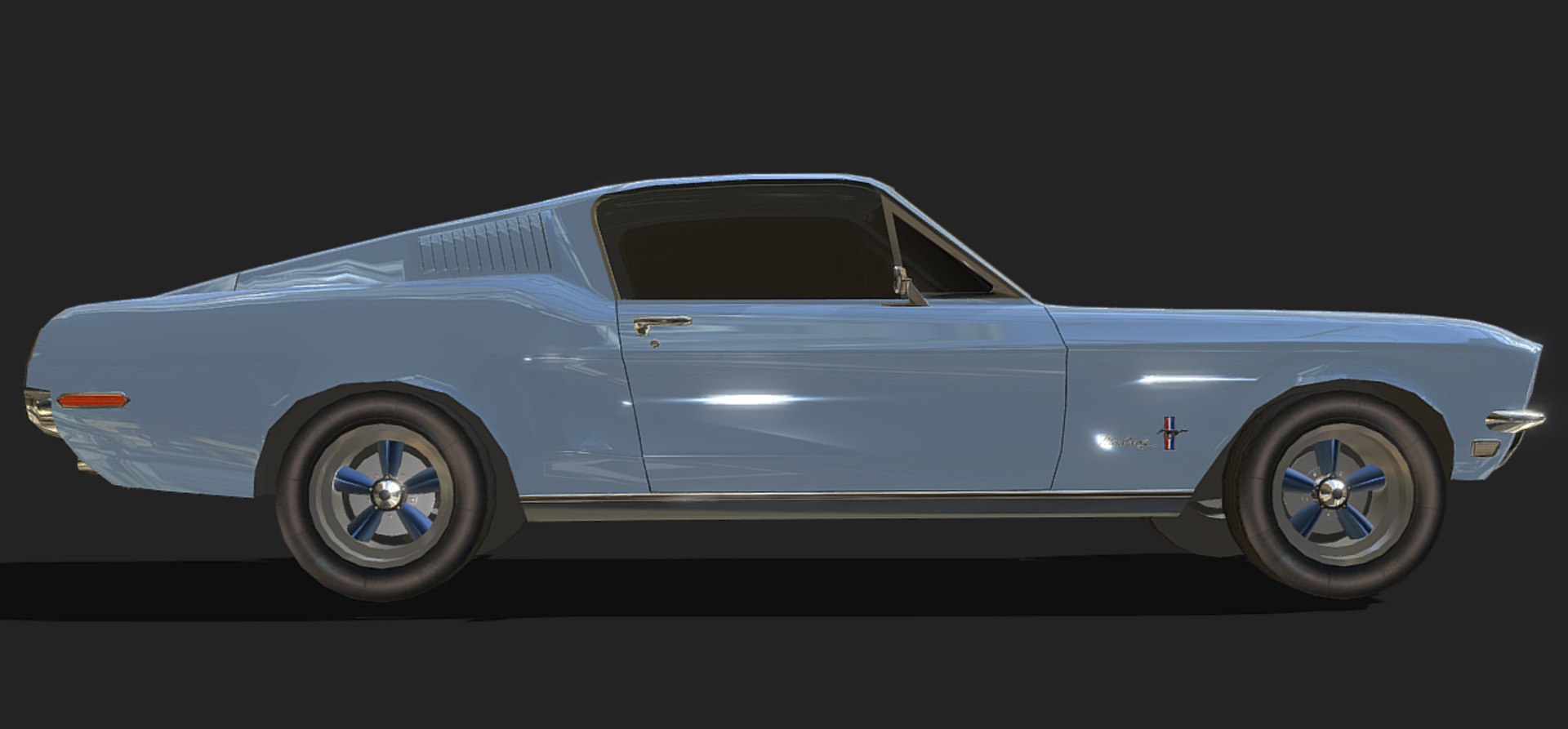 Ford Mustang 1968 - Low Poly Model - TurboSquid 1776629